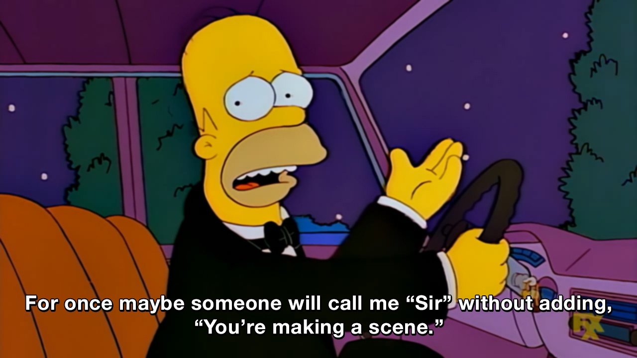 Homer, what are you doing? I'm driving up to the main building. They ...