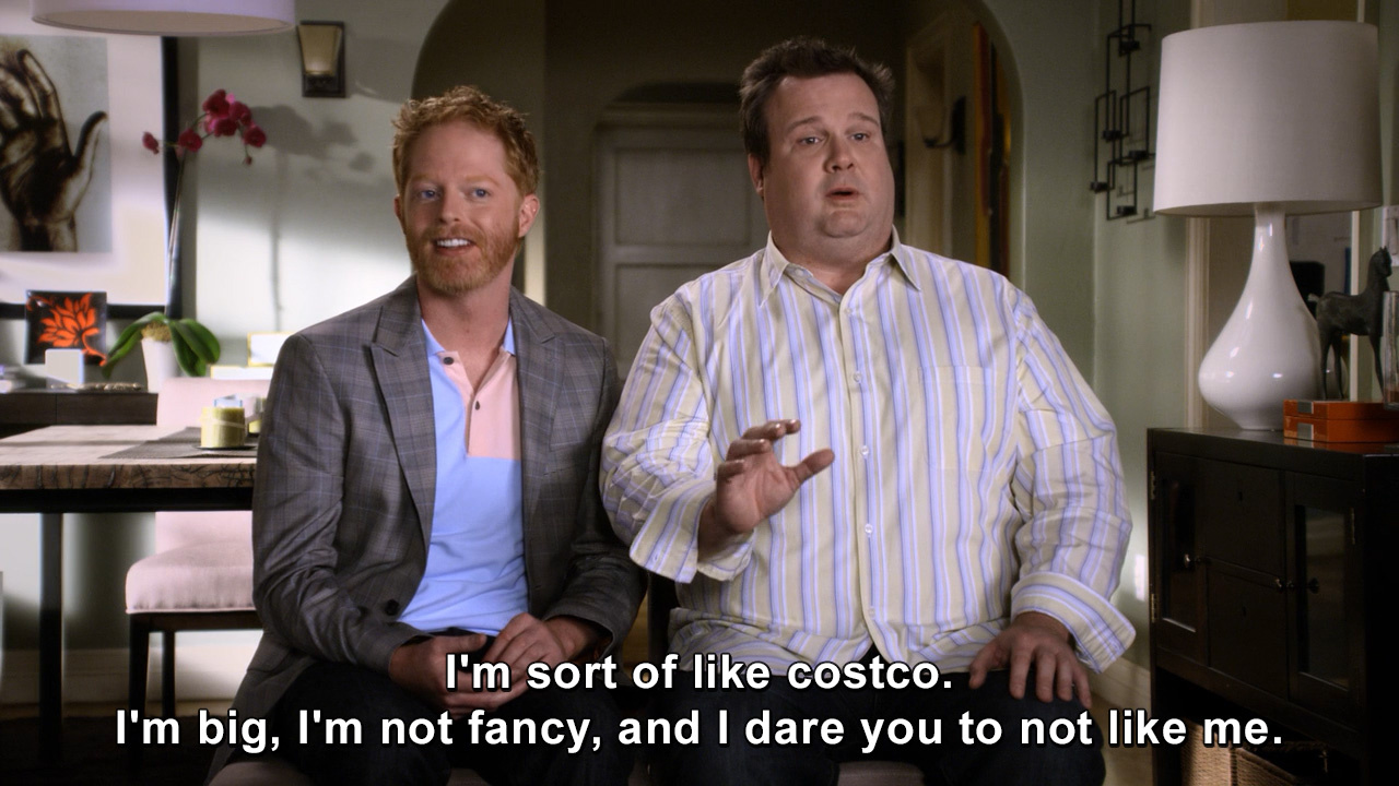 So you know, I-I misjudged him. Yeah, I'm sort of like costco. I'm big ...