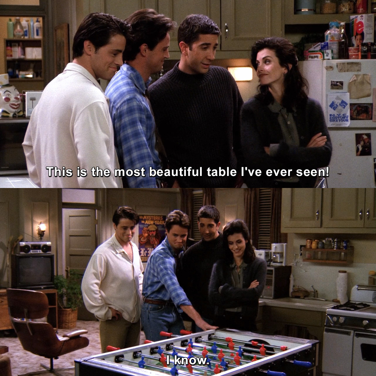 This is the most beautiful table I've ever seen! I know. Heads up, Ross ...