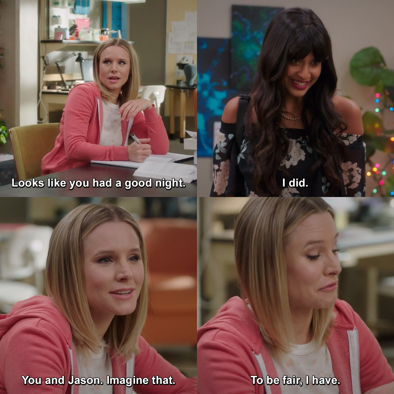 Looks like you had a good night. I did. You and Jason. Imagine that. To ...