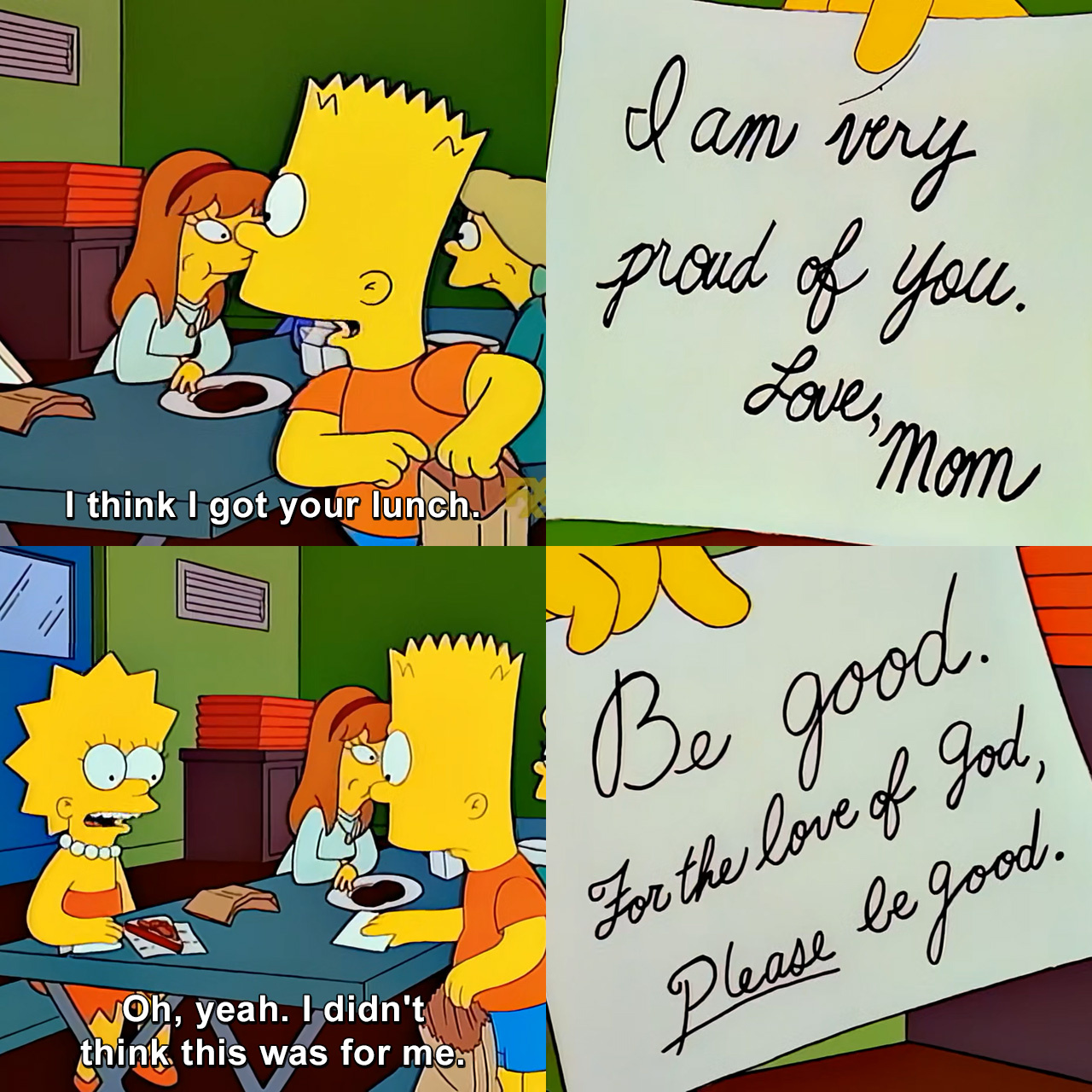 I think I got your lunch. Oh, yeah. I didn't think this was for me ...