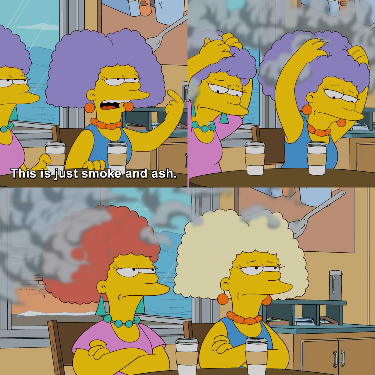 This is just smoke and ash. | The Simpsons | TVgag.com